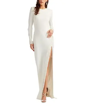 Tadashi Shoji Geyer Embellished Open Back Gown - Ivory