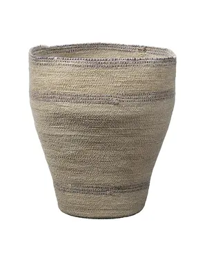 JAMIE YOUNG CO. Trophy Seagrass Decorative Basket - Blue