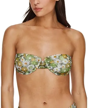 GOTTEX Gardenia Underwire Bandeau Bikini Top - Green