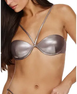 GOTTEX Shine Bright Underwire Bikini Top - Grey
