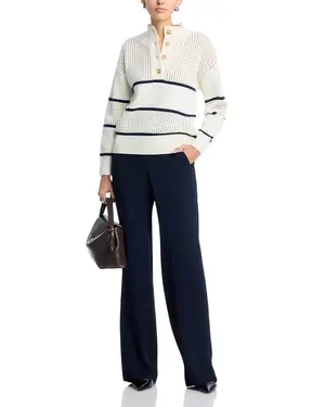 T Tahari Long Sleeve Striped Pullover Sweater