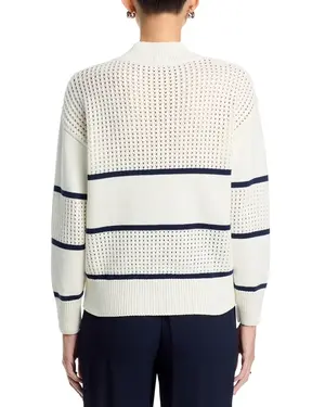 T Tahari Long Sleeve Striped Pullover Sweater