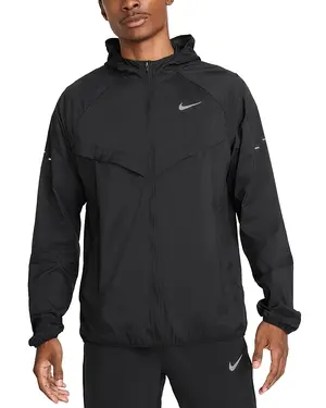 Nike Reflective Hooded Logo Jacket - Black/reflective Silver