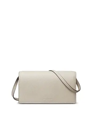 Tory Burch Romy Leather Crossbody Wallet - Ash Cloud
