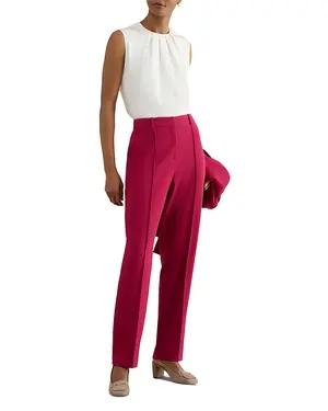 HOBBS LONDON Gemma Straight Pants - Beetroot Pink