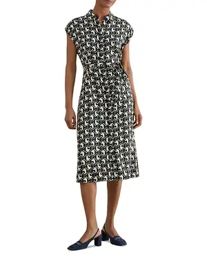 HOBBS LONDON Kalinda Printed Shirt Dress