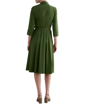 HOBBS LONDON Petites Brigitta Button Front Midi Dress