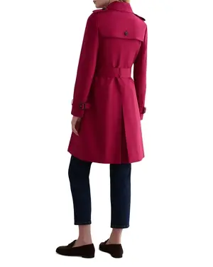 HOBBS LONDON Skylar Trench Coat - Beetroot Pink