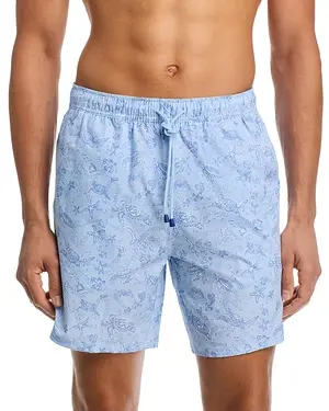 Peter Millar Oahu 7 Swim Trunks - Stream Blue