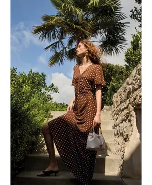 Marella Sport Teca Ruched Maxi Dress