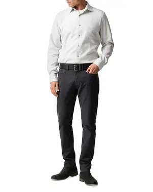 Rodd & Gunn Airtex Long Sleeve Sports Fit Shirt - Dusk