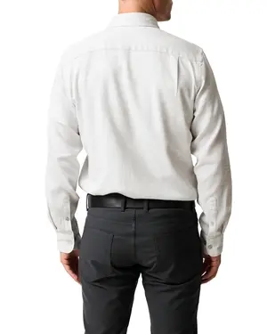 Rodd & Gunn Airtex Long Sleeve Sports Fit Shirt - Dusk
