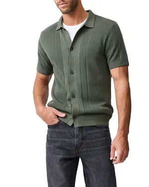 Rodd & Gunn Cobb River Knit Button Shirt Forest