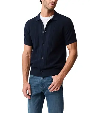 Rodd & Gunn Cobb River Knit Button Shirt - Midnight