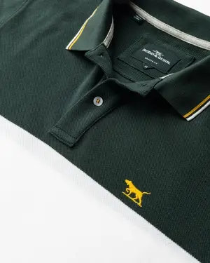 Rodd & Gunn Homebay Color Blocked Sports Fit Polo - Onyx