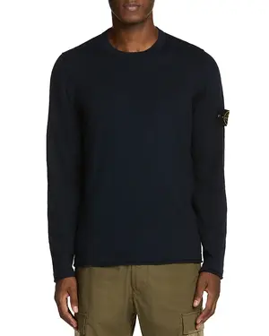 Stone Island Maglia Logo Patch Sweater - Navy Blue