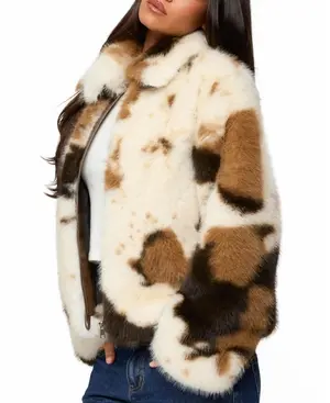 EDIKTED Rayan Cow Print Jacket