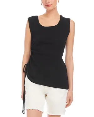 Fifteen Twenty Tia Side Shirred Tank - Black