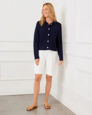 Karen Kane Collared Knit Jacket