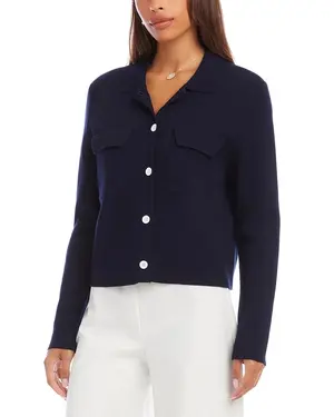 Karen Kane Collared Knit Jacket