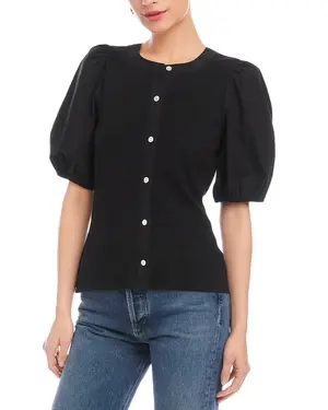 Fifteen Twenty Terryn Contrast Short Sleeve Top