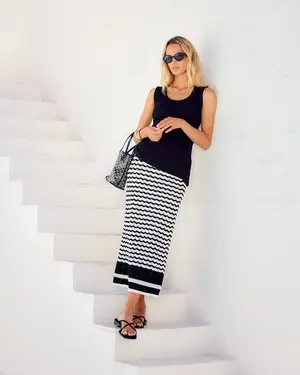 Fifteen Twenty Zoe Crochet Midi Skirt