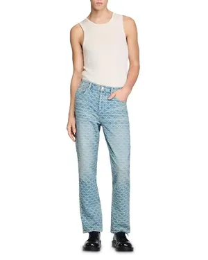 Sandro Regular Fit Square Cross Jeans