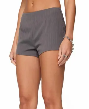 EDIKTED Riya Pinstripe Tailored Micro Shorts