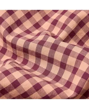 PIGLET IN BED Small Gingham Check Flat Sheet, Twin