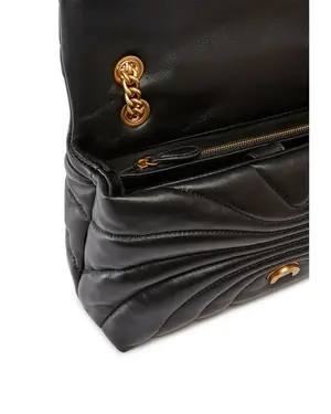 Pinko Love Puff Classic Leather Convertible Crossbody - Zq-nero-