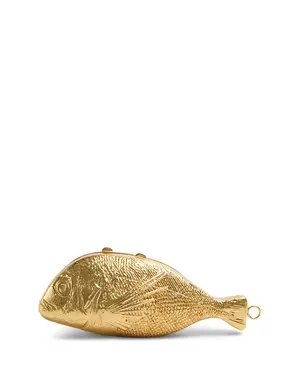 Simkhai Splash Aluminum Fish Clutch - Gold