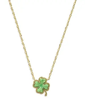 Kendra Scott Magnesite Clover Pendant Necklace, 17.5 - Gld Lime G
