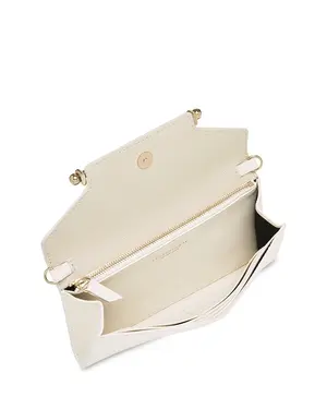 Strathberry Multrees Small Leather Wallet On A Chain - Vanilla