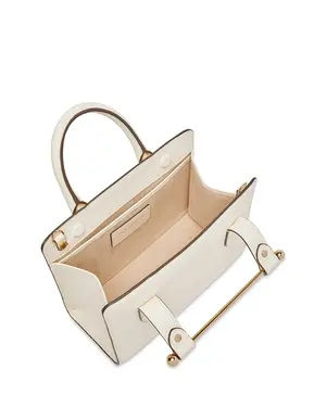 Strathberry Mini Leather Tote Bag - Vanilla