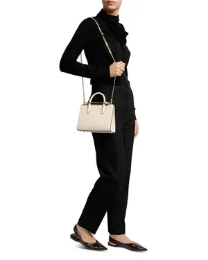 Strathberry Mini Leather Tote Bag - Vanilla