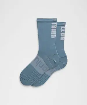 Lululemon Power Stride Crew Socks Updated - Steel Blue/white