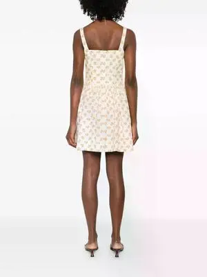 Maje Floral Print Mini Dress - Neutrals