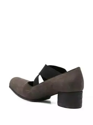 UMA WANG Block-heel Leather Heeled Pumps - Brown
