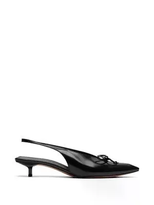 Jacquemus Bow Detail Slingback Pumps - Black
