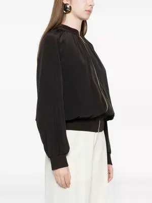 JOSEPH Zip Bomber Jacket - Black