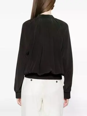 JOSEPH Zip Bomber Jacket - Black