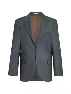Brunello Cucinelli Super 150s Virgin-wool Four Season Batavia Twill Blazer - Grey