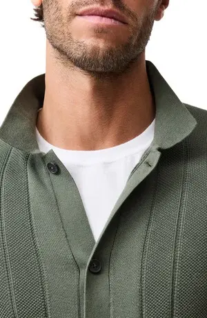Rodd & Gunn Cobb River Short Sleeve Knit Button-up Shirt - Forest