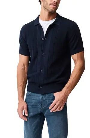 Rodd & Gunn Cobb River Knit Button-up Shirt - Midnight