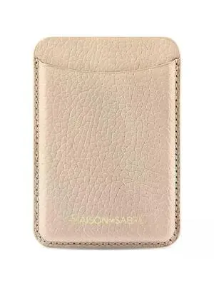 MAISON DE SABRE Leather Magsafe Wallet - Neutrals