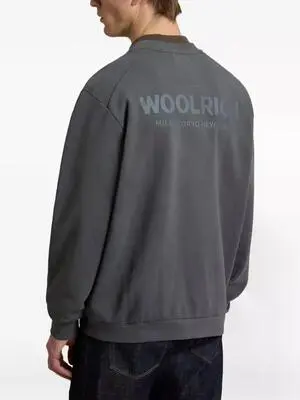 Woolrich Macro Logo Crew-neck Sweatshirt - Grey