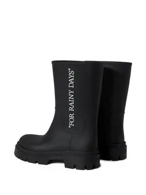 Off-White Slogan Platform Boots