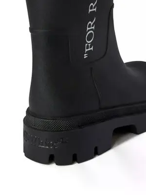 Off-White Slogan Platform Boots