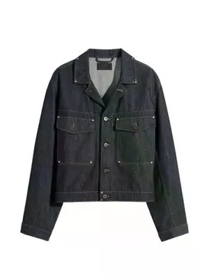 LEMAIRE Studded Denim Jacket - Blue
