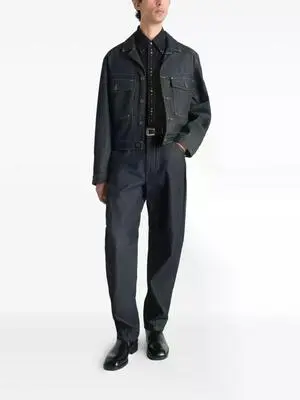 LEMAIRE Studded Denim Jacket - Blue